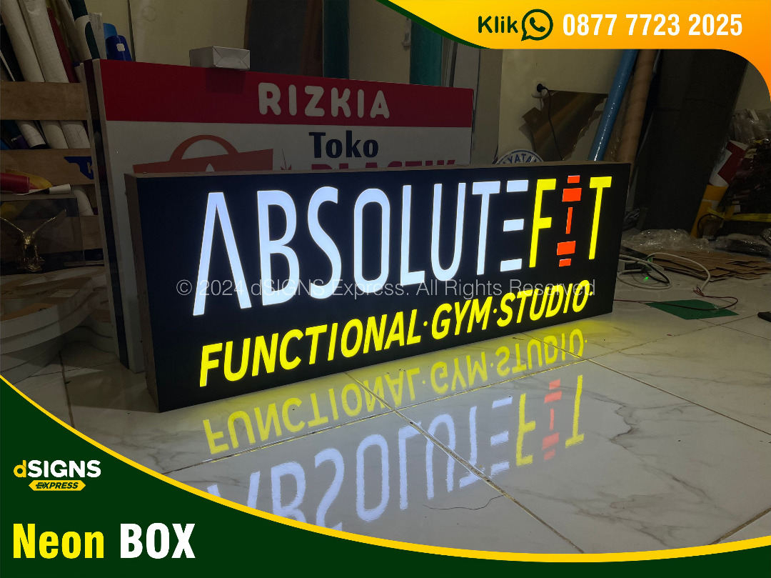 Papan Nama Neon Box Purwakarta, Desain & Kerajinan Tangan, Karya Seni ...