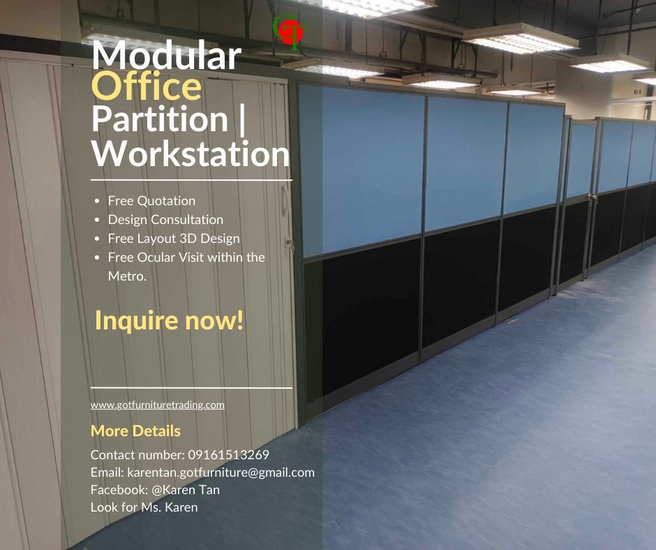 Partition Wall as office division with Accordion door., Furniture ...