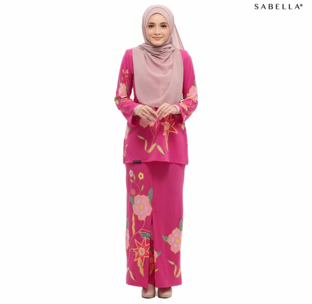 Sabella Baju Kurung Mini Modern Batik, Women's Fashion, Muslimah ...