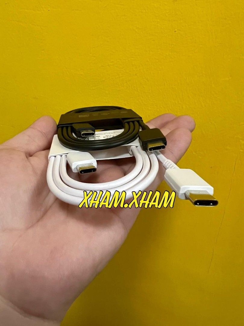 Samsung 3A Type C to Type C Cable Made in Vietnam Supports Super Fast Charging 1 Meter in Length ...