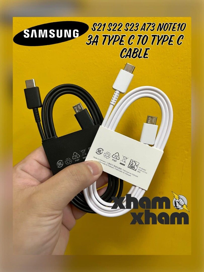 Samsung 3A Type C to Type C Cable Made in Vietnam Supports Super Fast ...