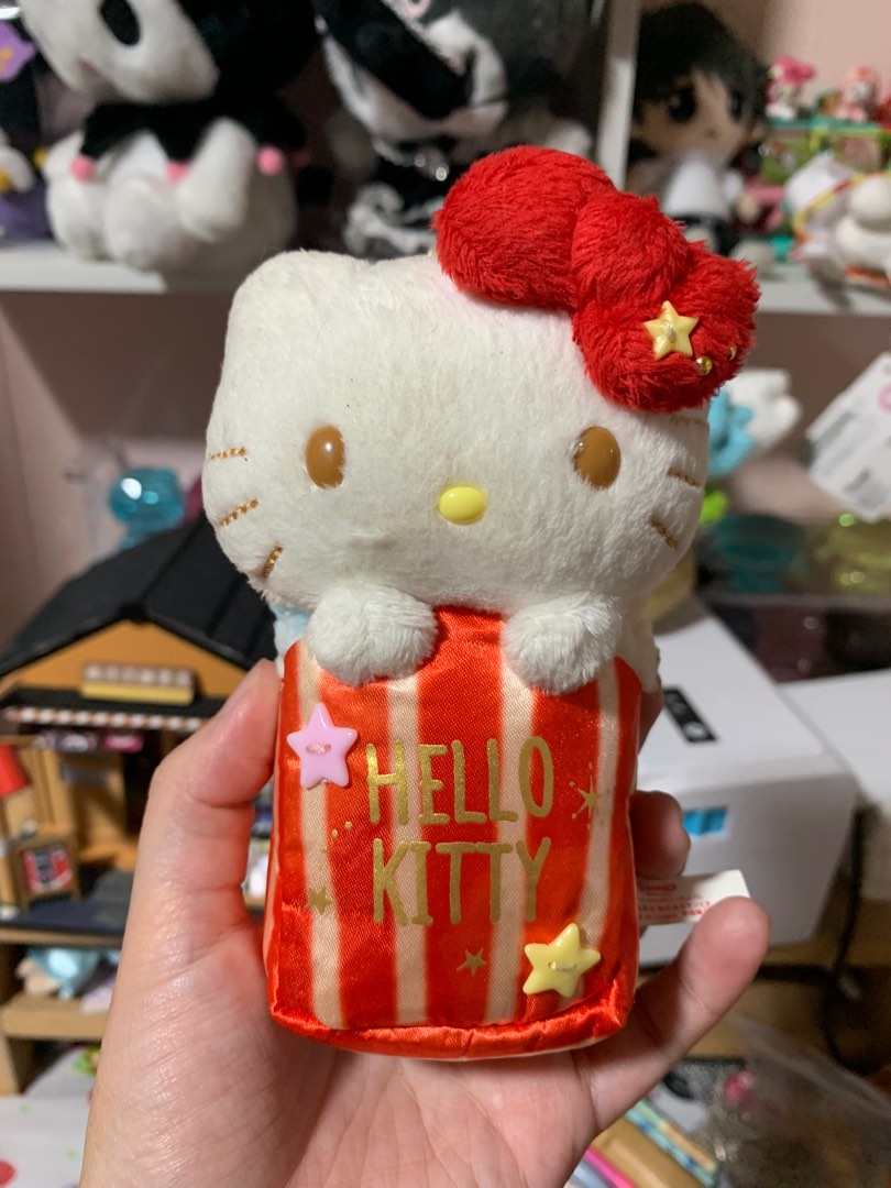 Sanrio: Hello Kitty Popcorn Charm Plush, Hobbies & Toys, Toys & Games ...