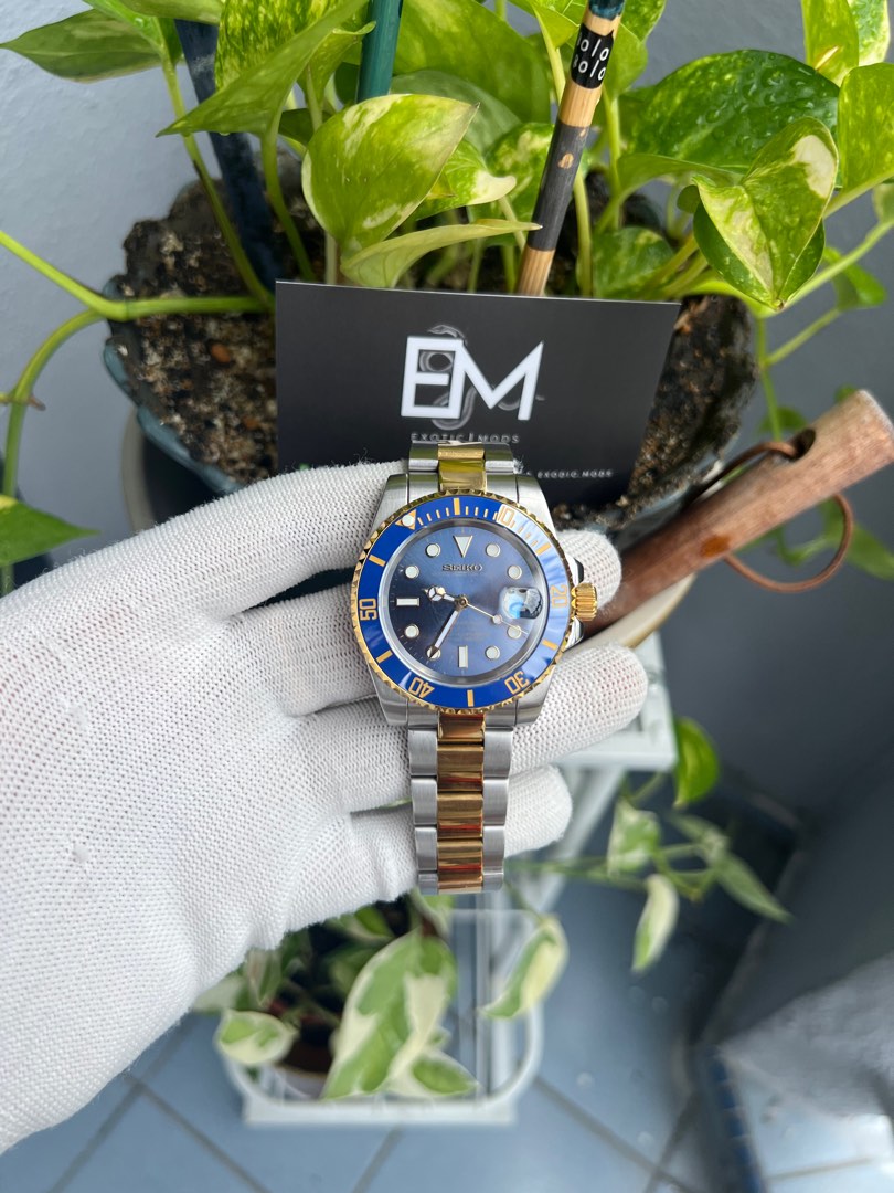 Seiko Mod Submariner “Bluesy” 40mm Automatic, Luxury, Watches on Carousell