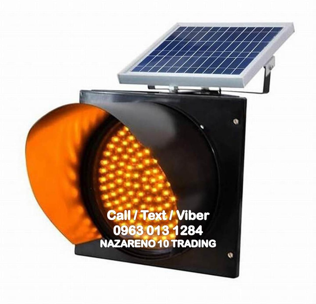 Solar Traffic light Orange blinker Light, Looking For on Carousell