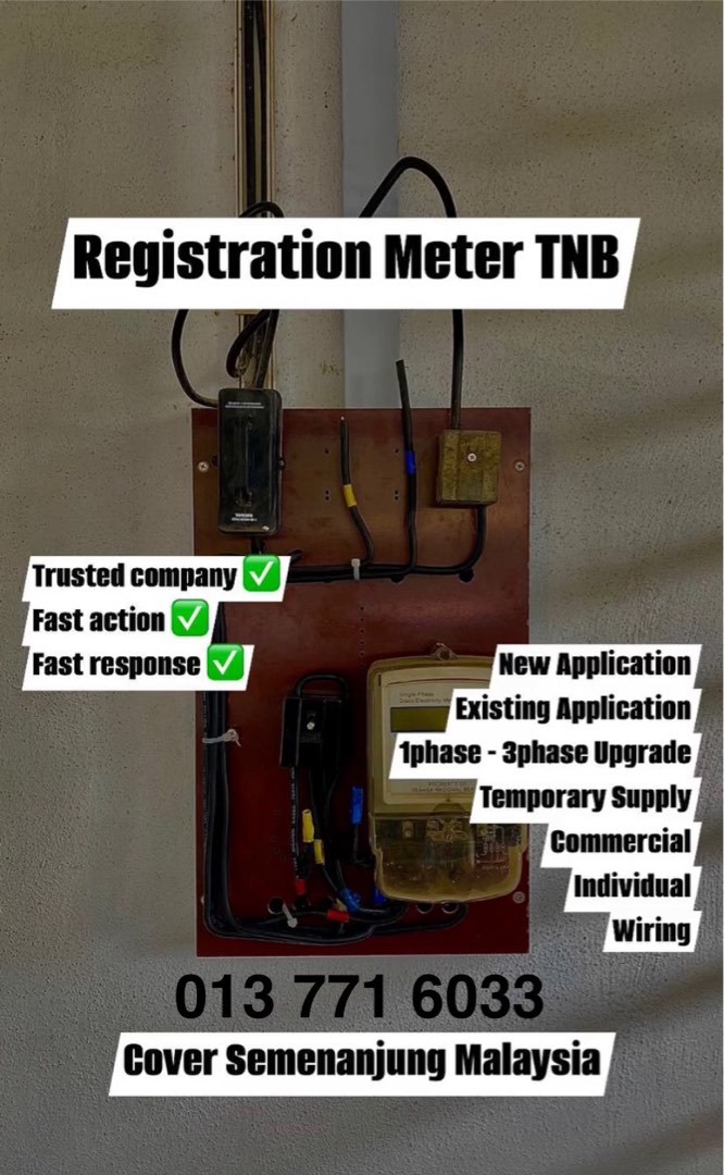 Upgrade 3phase Daftar Baru Meter Tnb, Furniture & Home Living, Home ...
