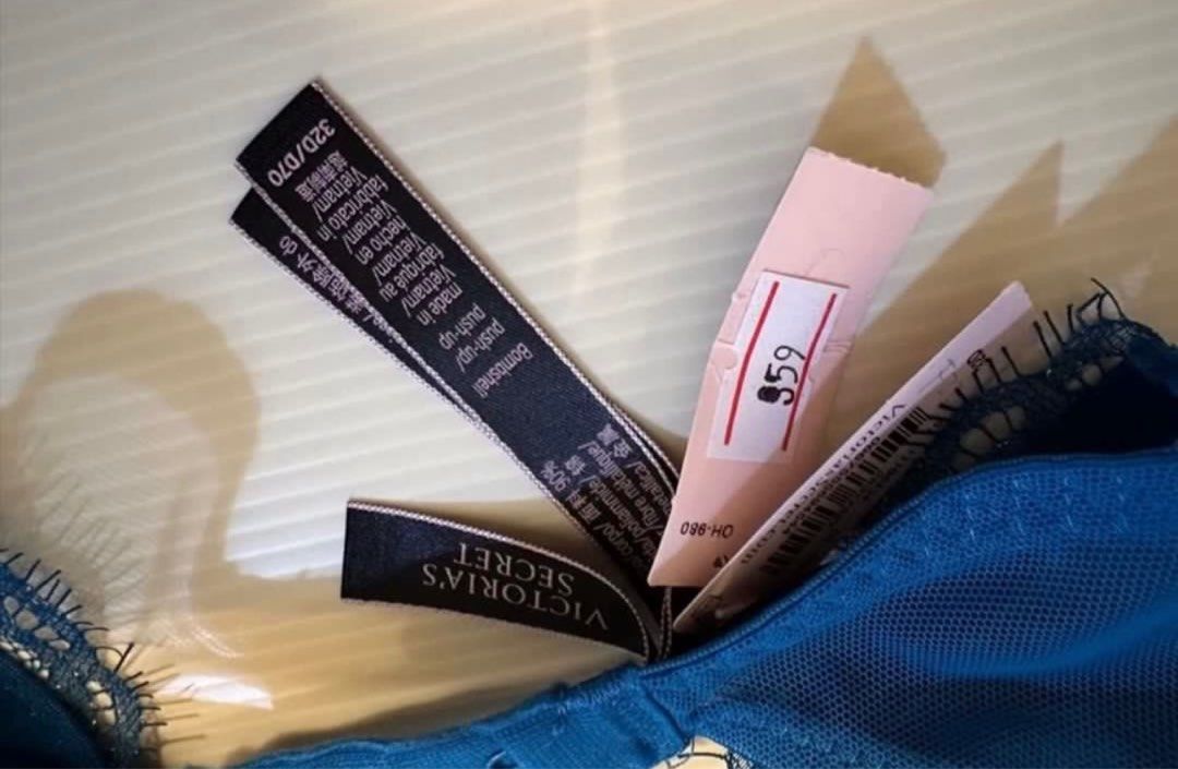 Victoria’s Secret Bombshell Blue Golden Lace-Add 2 Cup Sizes (32D ...