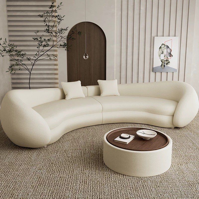 VRADA Modern Curved Velvet Sofa, Furniture & Home Living, Furniture, Sofas on Carousell