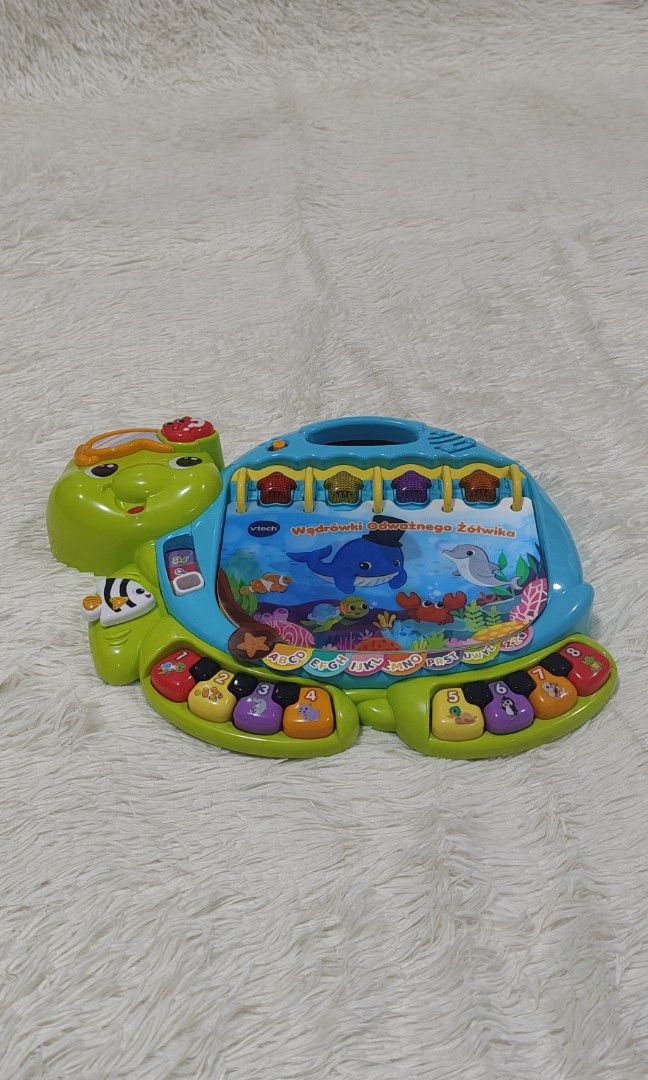 VTech Touch and Teach Sea Turtle Interactive Learning Book, Green ...