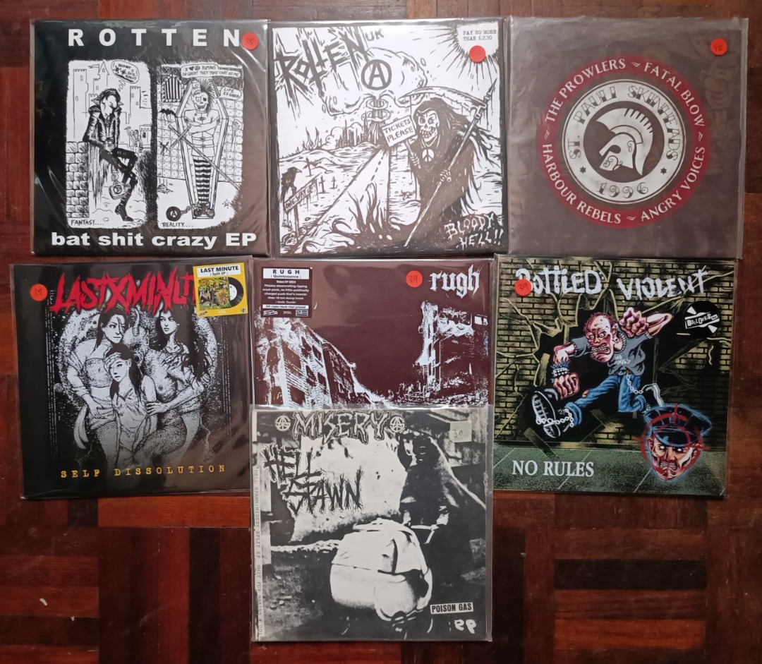 7" inch punk vinyl record ep piring hitam, Hobbies & Toys, Music ...