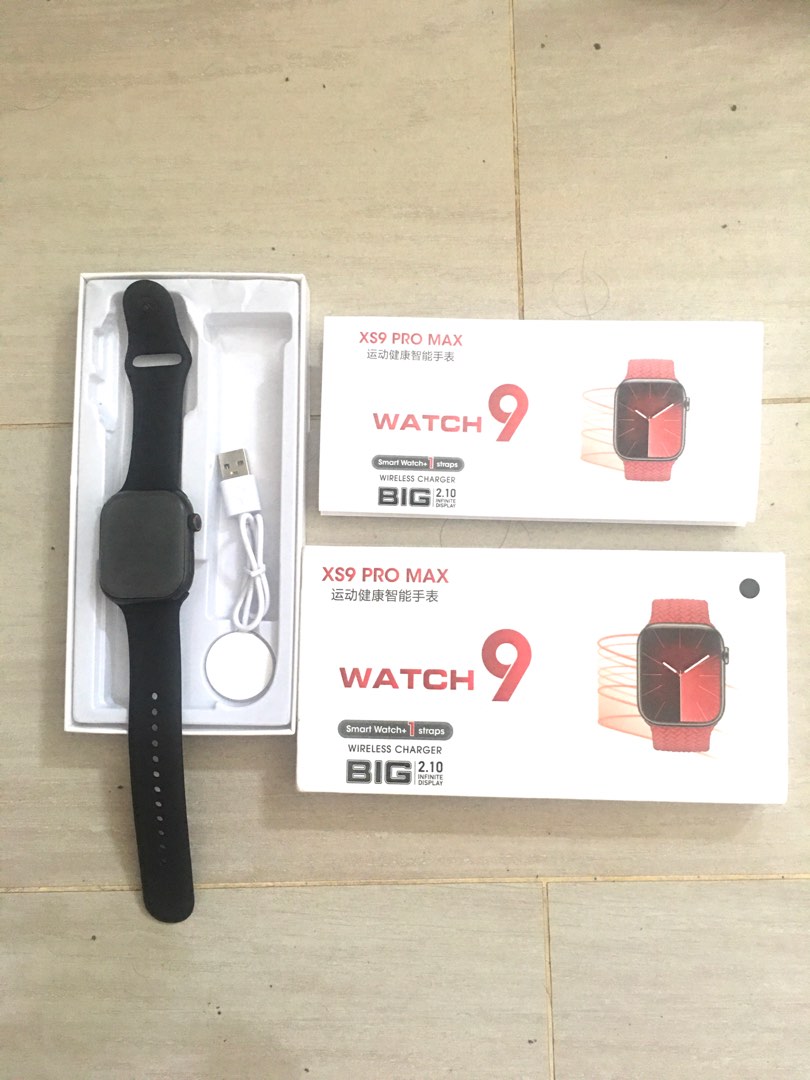 全新 XS9 Pro Max 智能 2.1寸 LED display 運動 健康 手錶 Watch 9 smart watch (無線充電器 ...