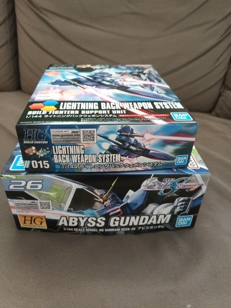 高達模型 HG 1/144 GUNDAM HGUC HGBF BUILD FIGHTER LIGHTNING BACK WEAPON SYSTEM ABYSS GUNDAM, 興趣及遊戲 ...