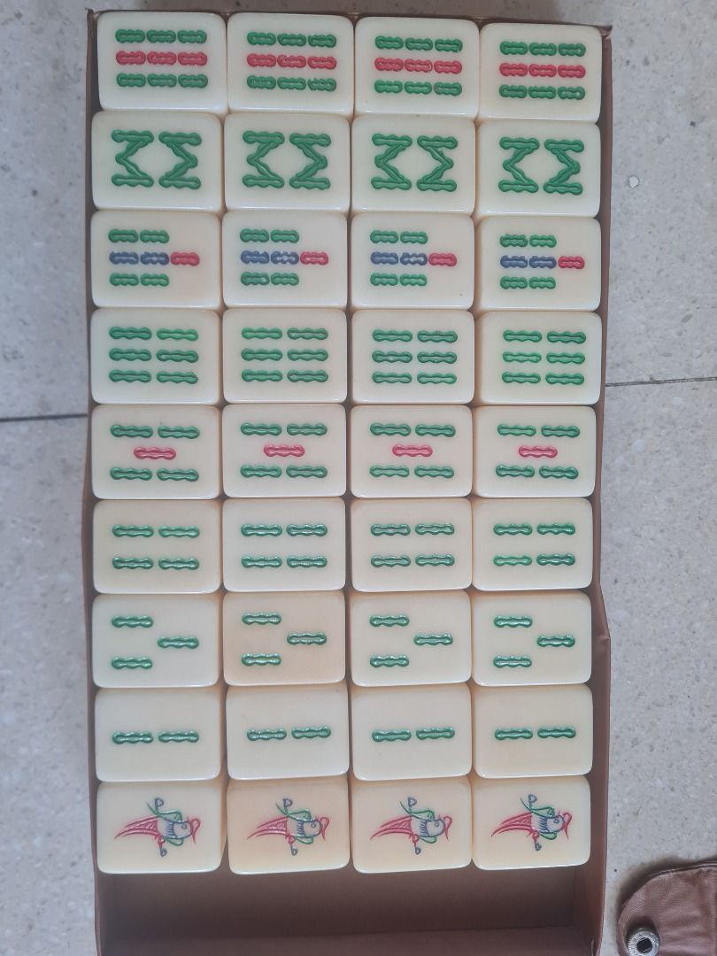A2 size Ivory colour MAHJONG SET, Hobbies & Toys, Toys & Games on Carousell