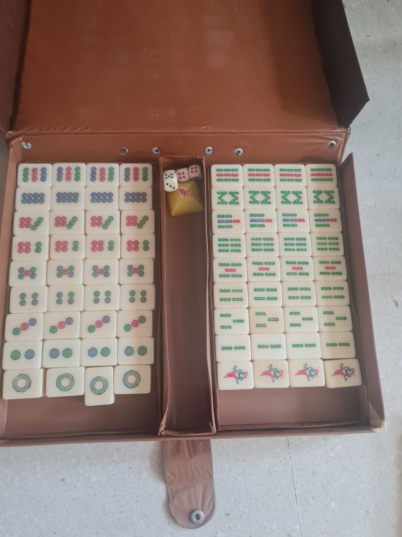 A2 size Ivory colour MAHJONG SET, Hobbies & Toys, Toys & Games on Carousell