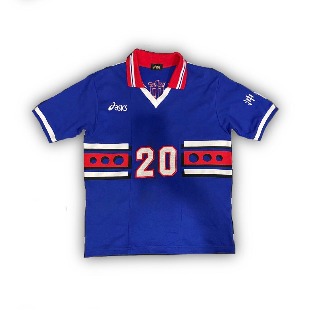 asics number jersey retro japan collar y2k streetwear, Men's Fashion ...