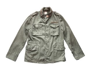 BACK NUMBER LINEN FLORA DESIGN M65 ARMY JACKET STYLE, Men's Fashion ...