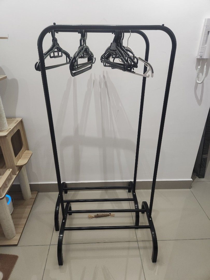 Black women flats, clothes rack, tyres, galaxy lights, wall mounted ...