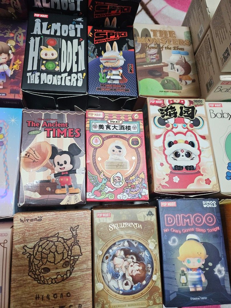 Blind Box- Pucky/Skullpanda/Labubu/Dimoo/Molly/Naci/Carebear/Hirono ...