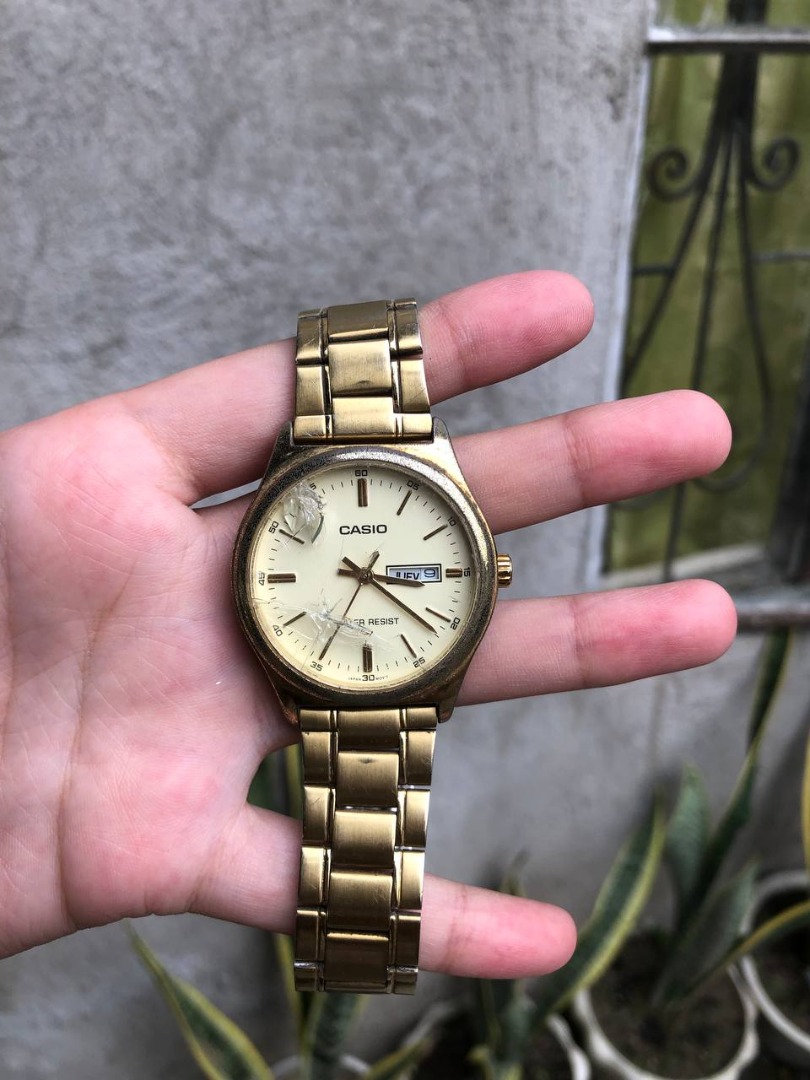 Casio Defective Gold Watch, Women's Fashion, Watches & Accessories ...