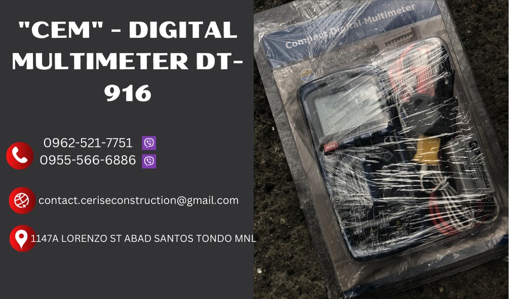 "CEM" Digital Multimeter DT-916, Commercial & Industrial, Construction ...