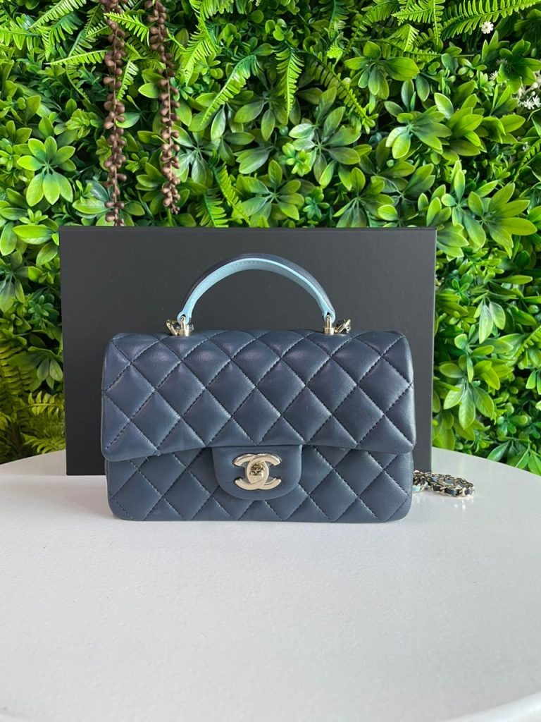 Chanel Mini Top Handle Flap Bag, Luxury, Bags & Wallets on Carousell