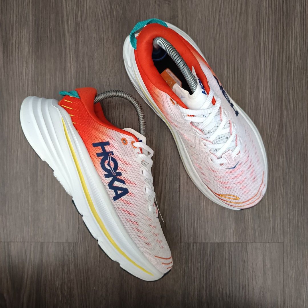 Hoka One Bondi X Blanc / Flame 6UK / 24.5CM (RM 140)*new, Men's Fashion ...