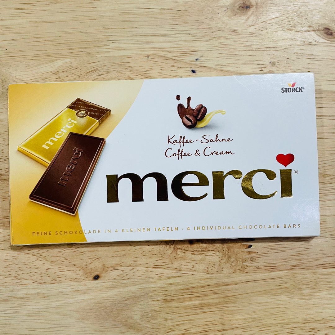 Limited Edition! Merci Coffee and Cream 4 Chocolate Bars (inside One ...
