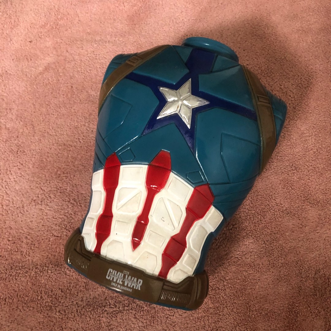 Marvel Captain America popcorn bucket, Hobbies & Toys, Collectibles ...