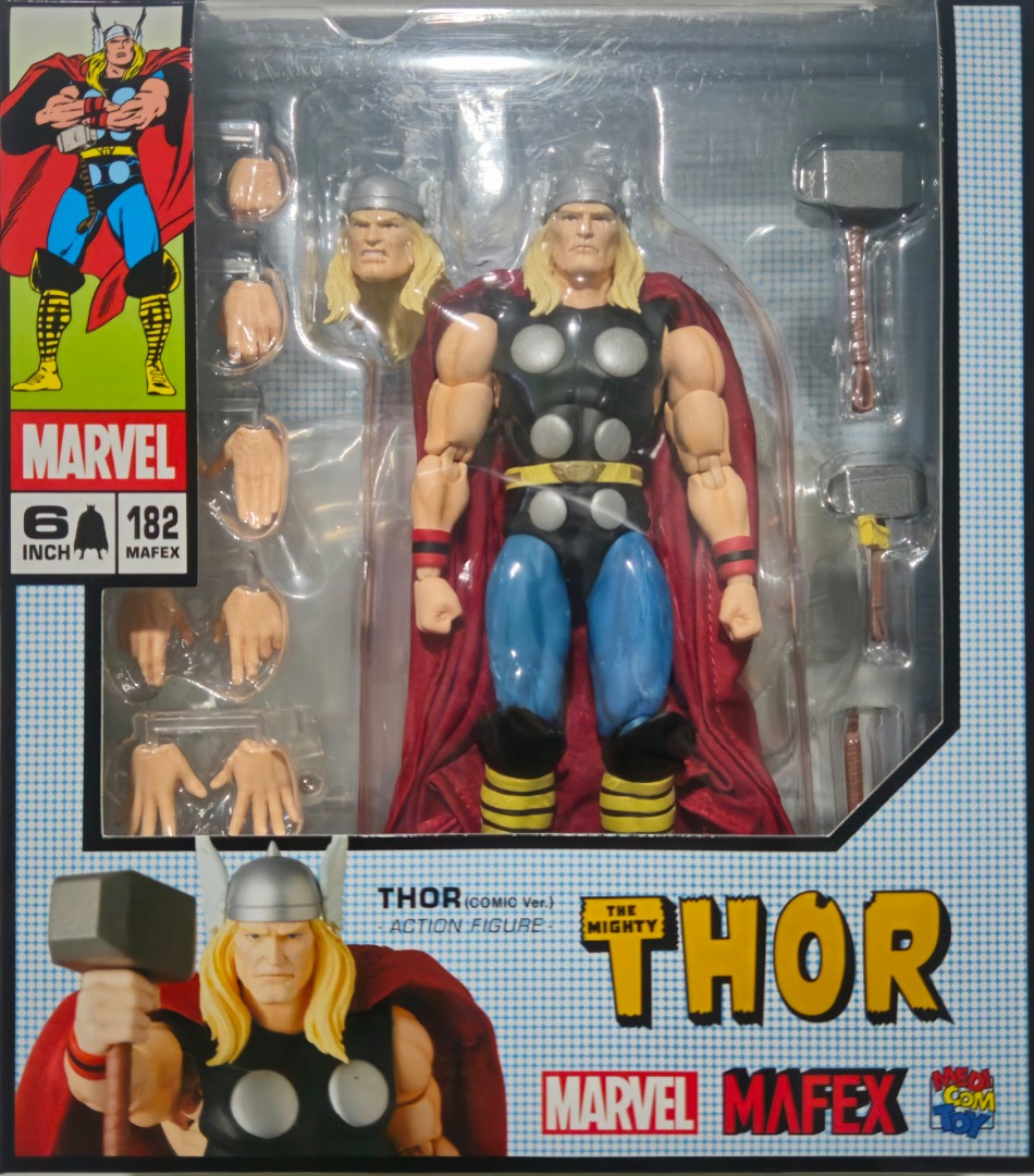 Medicom Toy MAFEX Marvel No. 182 - Thor (Comic Ver.), Hobbies & Toys ...