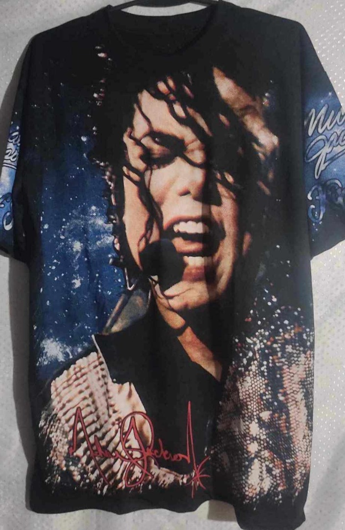 Michael Jackson AOP band tee tour shirt, Men's Fashion, Tops & Sets ...