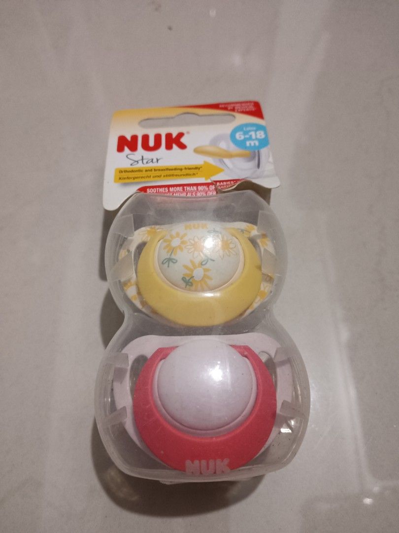 Nuk Star Latex Soother 6-18 mth, Babies & Kids, Nursing & Feeding ...