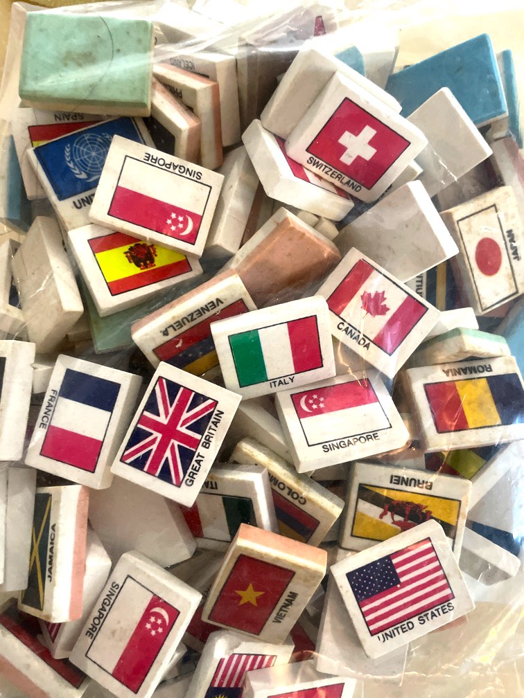 Old school country flag eraser, Hobbies & Toys, Stationery & Craft ...