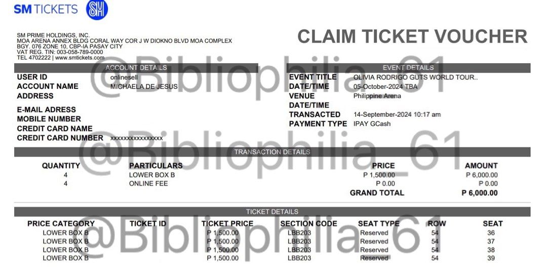 Olivia Rodrigo Guts Tour Manila Silver Star Show (LBB 203), Tickets ...
