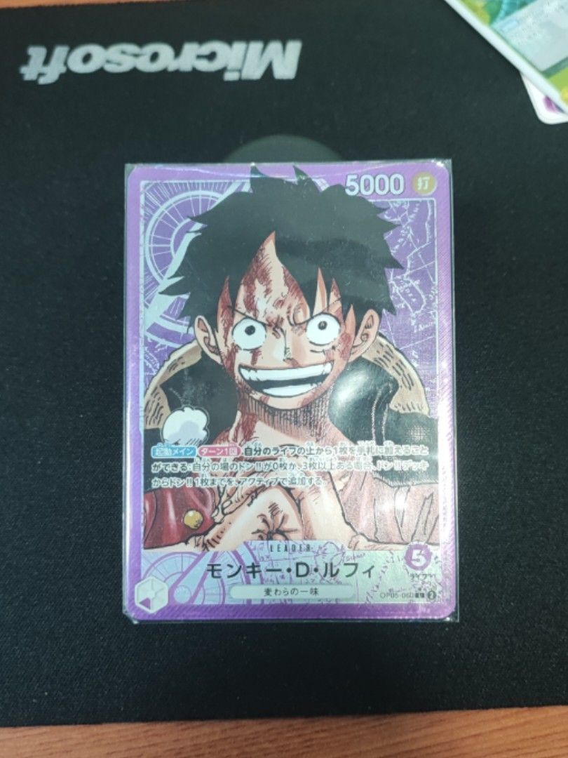 ONE PIECE MONKEY D. LUFFY LEADER OP05-060, Hobbies & Toys, Toys & Games ...