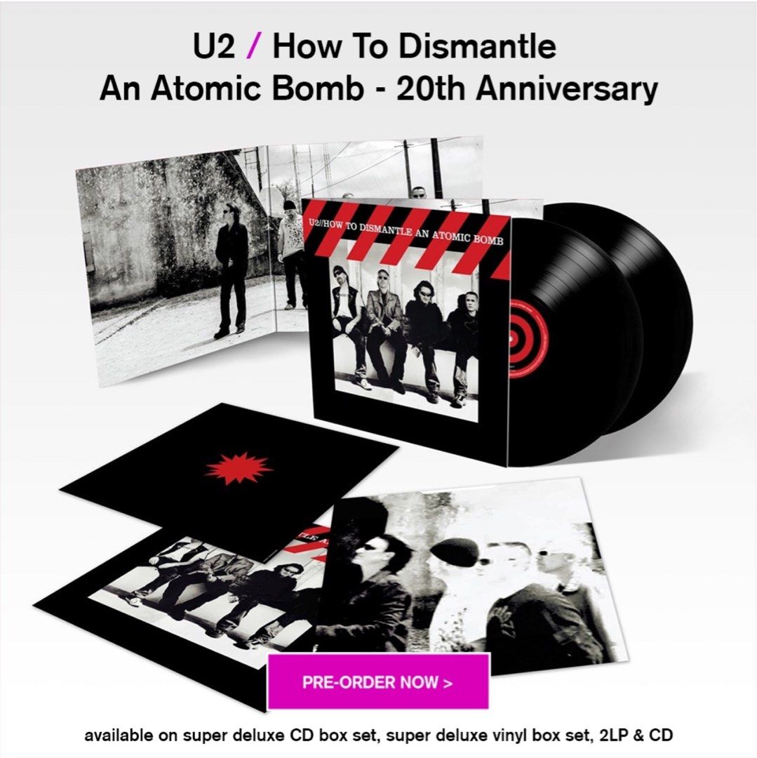 Pre order U2 How To Dismantle An Atomic Bomb 20th Anniversary : Remastered Reissue, Includes 16 ...