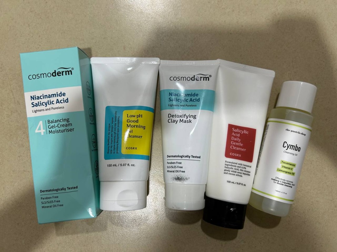 Cosmoderm moisturizer, Cosmoderm mask, COSRX cleanser, The Pastels Shop ...