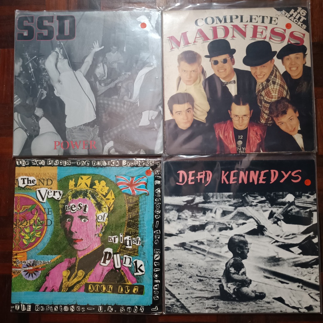 punk vinyl record lp piring hitam, Hobbies & Toys, Music & Media ...