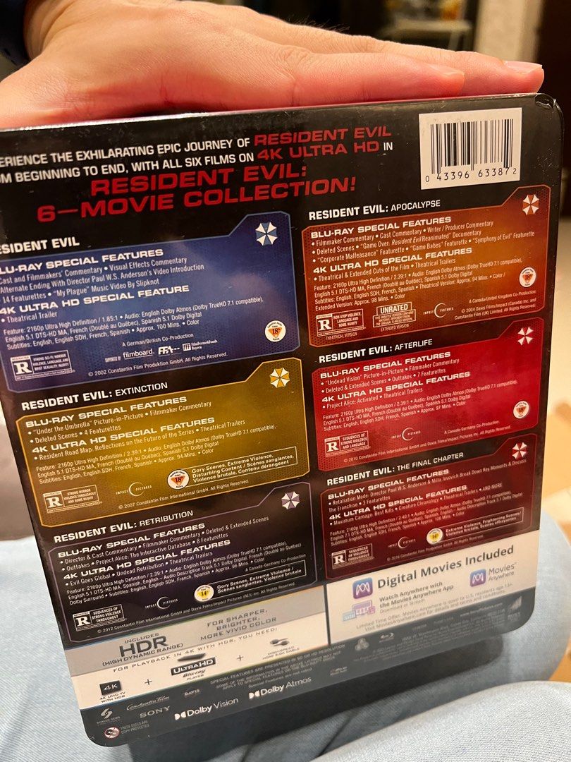 Resident Evil Complete collection 4K UHD steelbook boxset, Hobbies ...