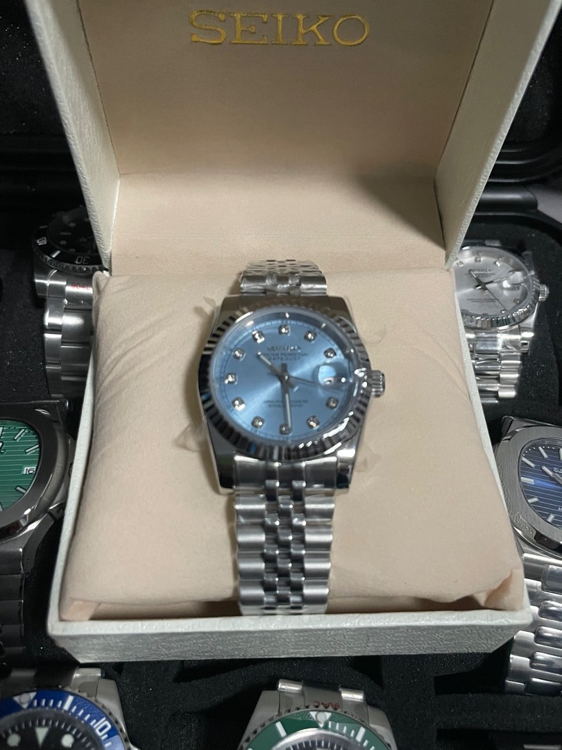 SEIKO CUSTOM MOD SEIKO LEX DATEJUST, Luxury, Watches on Carousell