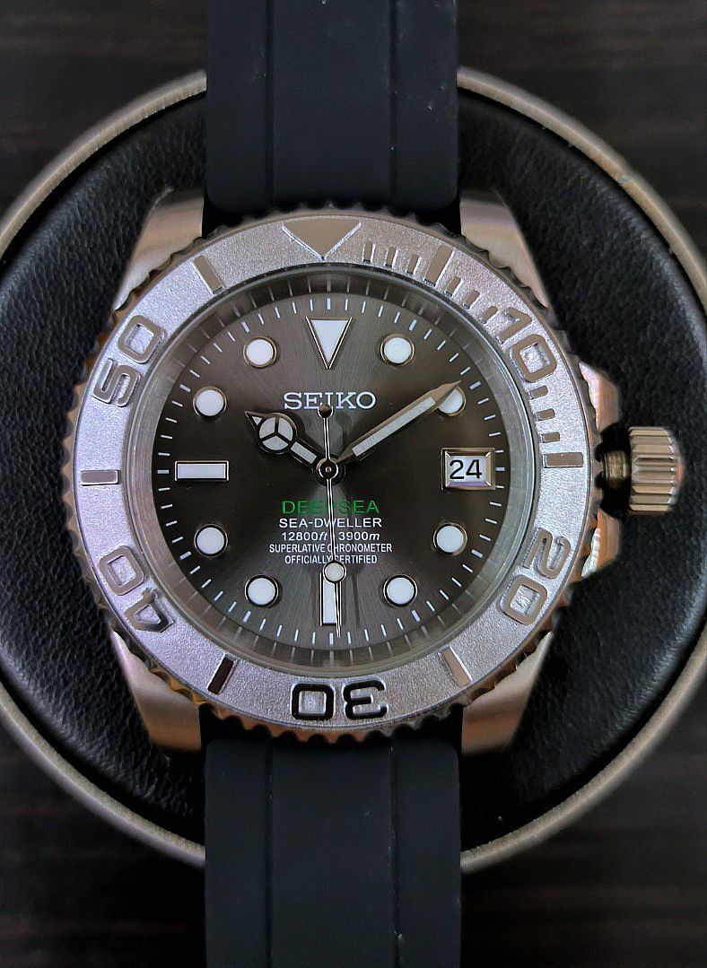 SEIKO mod Grey DeepSea automatic watch, Men's Fashion, Watches ...
