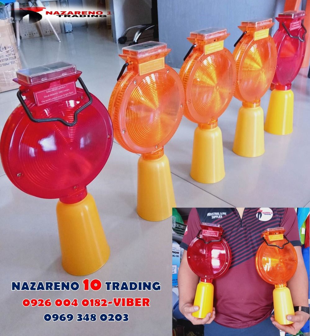 SOLAR LIGHT BLINKER CONE TYPE, Everything Else, Others on Carousell
