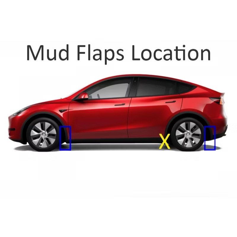 Tesla Model Y soft mud flaps, Auto Accessories on Carousell