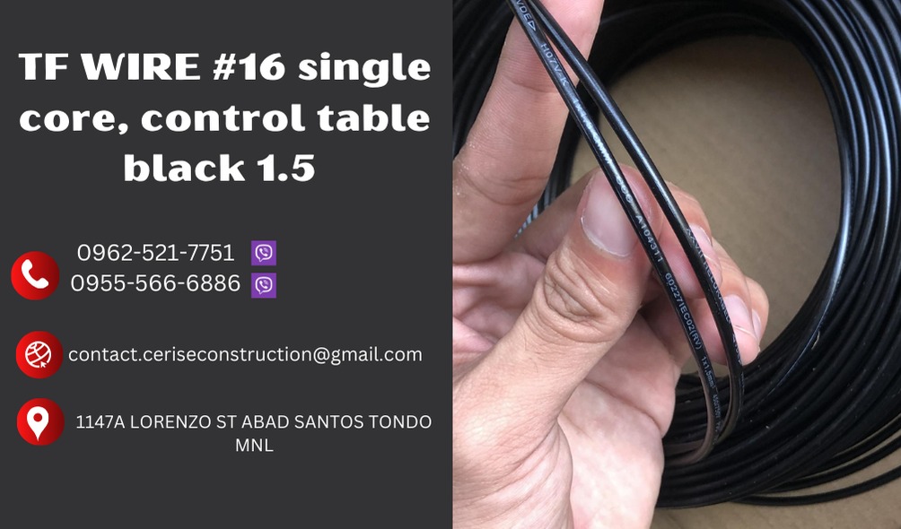 TF Wire #16 Single Core, Control table black 1.5, Commercial ...