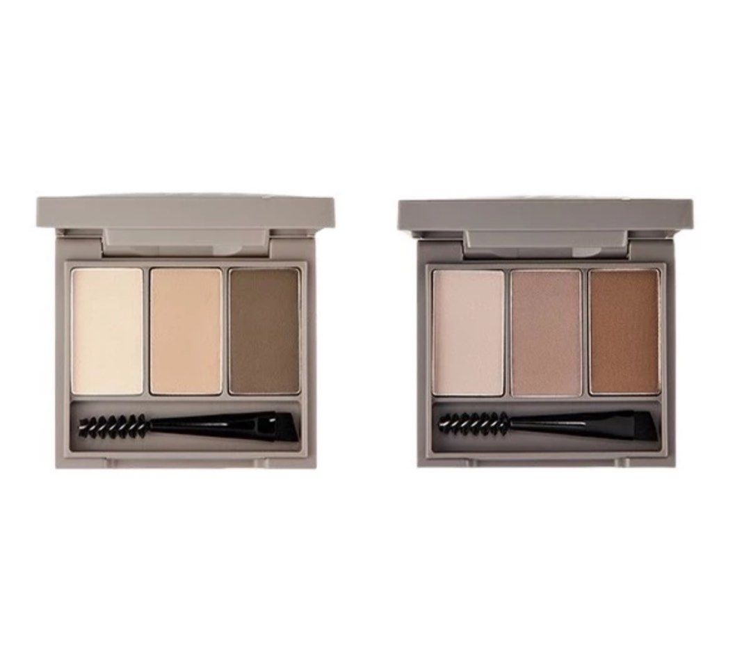THEFACESHOP FMGT ink brow powder kit in 01 natural brown & 02 ash gray ...