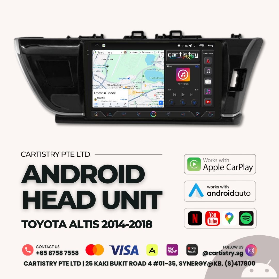 TOYOTA COROLLA ALTIS COROLLA CROSS HYBRID 9 10 INCH 2K 13 ANDROID ...