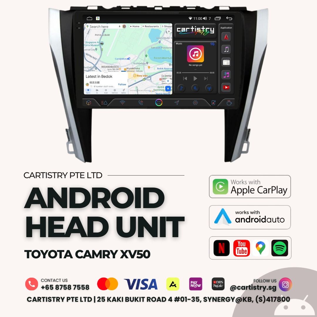 TOYOTA CAMRY SERIES 10 INCH 2K 13 ANDROID PLAYER HEADUNIT CAR RADIO ...