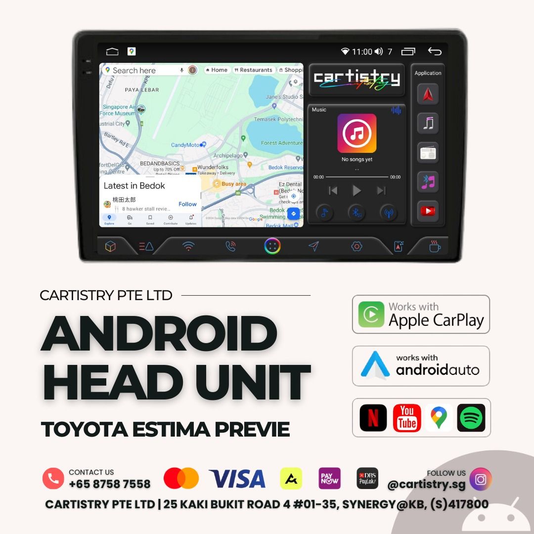 TOYOTA ESTIMA PREVIA ACR50 ACR55 10 INCH 2K 13 ANDROID PLAYER HEADUNIT CAR RADIO HEAD UNIT ...