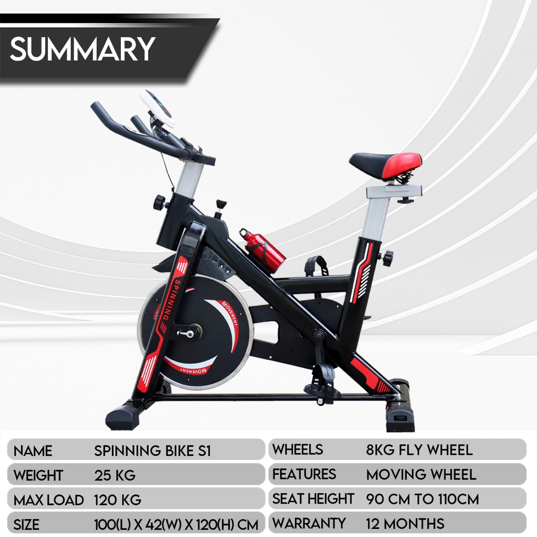 Vigor fitness - Spinning Bike S2, Sports Equipment, Exercise & Fitness ...