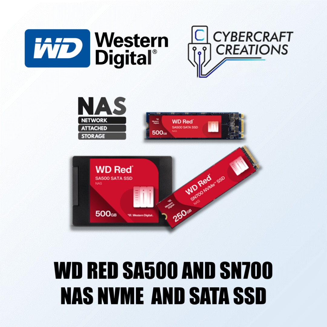 WD Red SA500 and SN700 NAS NVMe and SATA SSD, M.2 SATA, M.2 NVMe, SATA ...