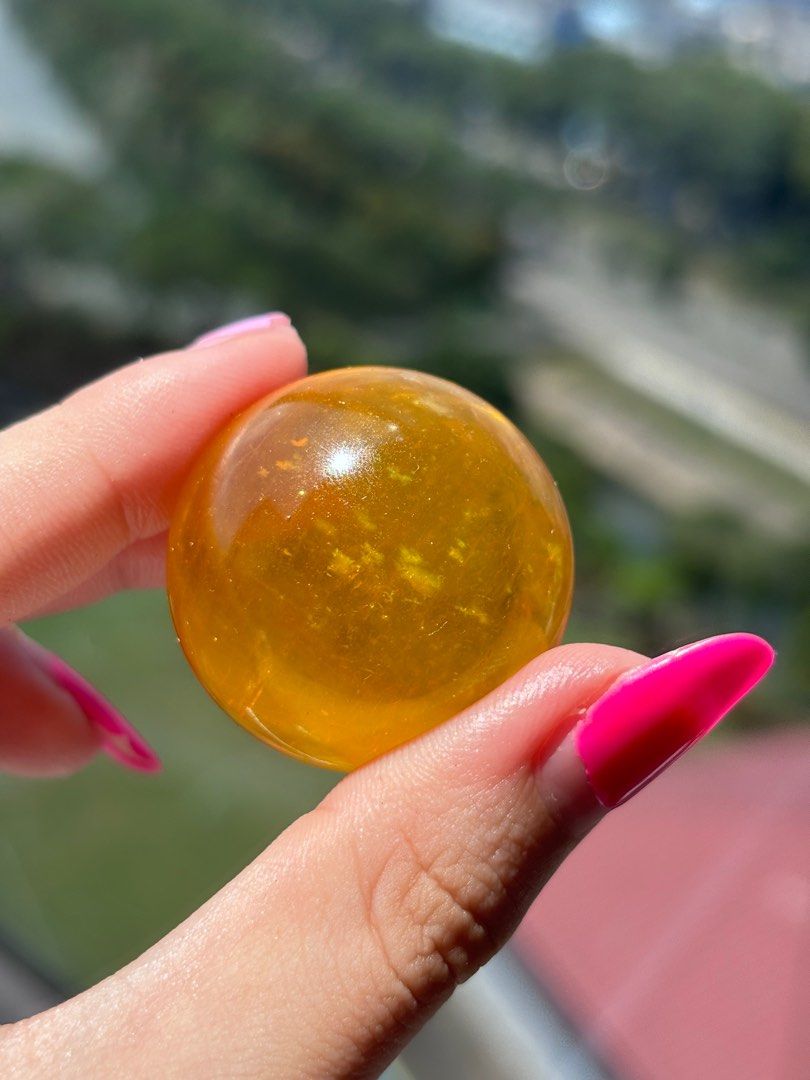 yellow fluorite sphere