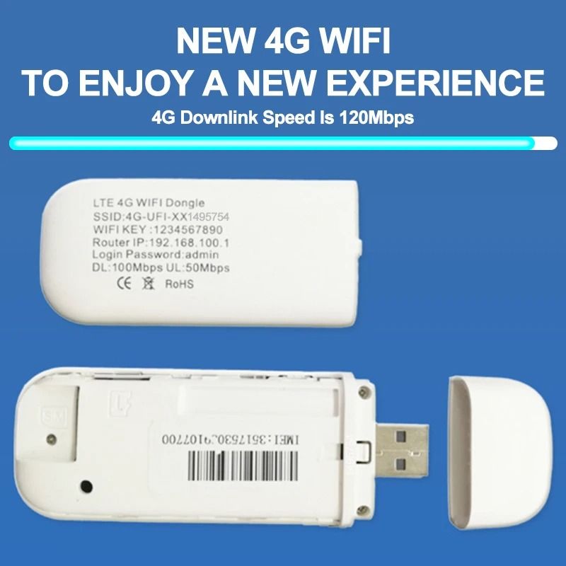 4G LTE Wireless Router USB Dongle 150Mbps Modem Stick Mobile Broadband Sim Card Wireless WiFi ...